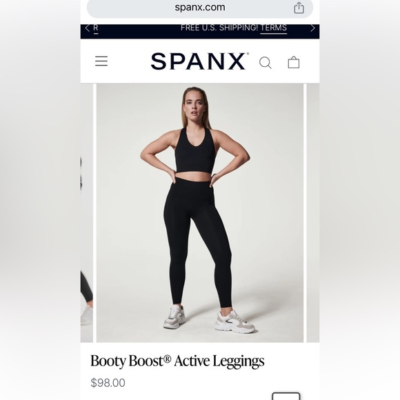 SPANX | Pants & Jumpsuits | Spanx Booty Boost Active Ankle Flare Collection Nwt | Poshmark